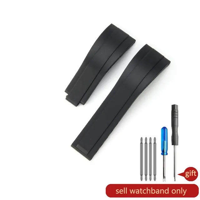 Waterproof Rubber Convex Interface Watch Band for Rolex Daytona Yacht ...