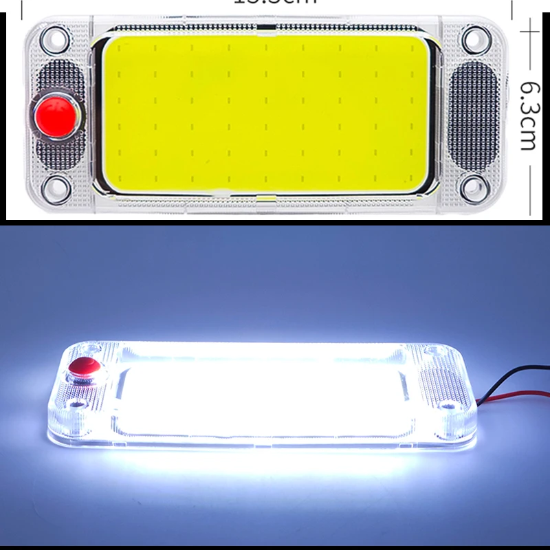 2PC-White-LED-108-SMD-Led-12v-24v-Panel-Dome-Lamp-Auto-Car-Interior ...