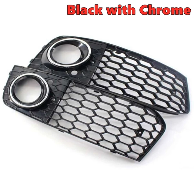 A Pair Left Right Car Front Fog Light Lamp Cover Honeycomb Grille Front ...