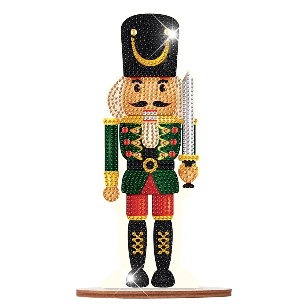 Christmas-Nutcracker-Wooden-5D-Full-Round-Diamond-Paintings-Xmas-Table ...