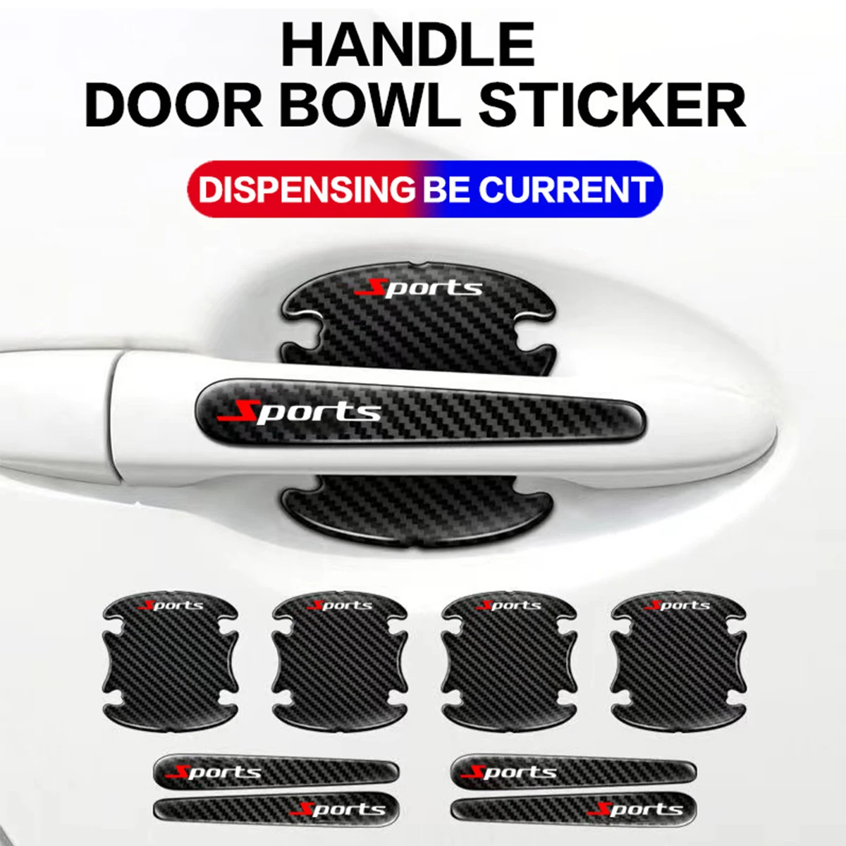 4PCS-Carbon-Fiber-Car-Door-Handle-Scratch-Protector-Sticker-For ...