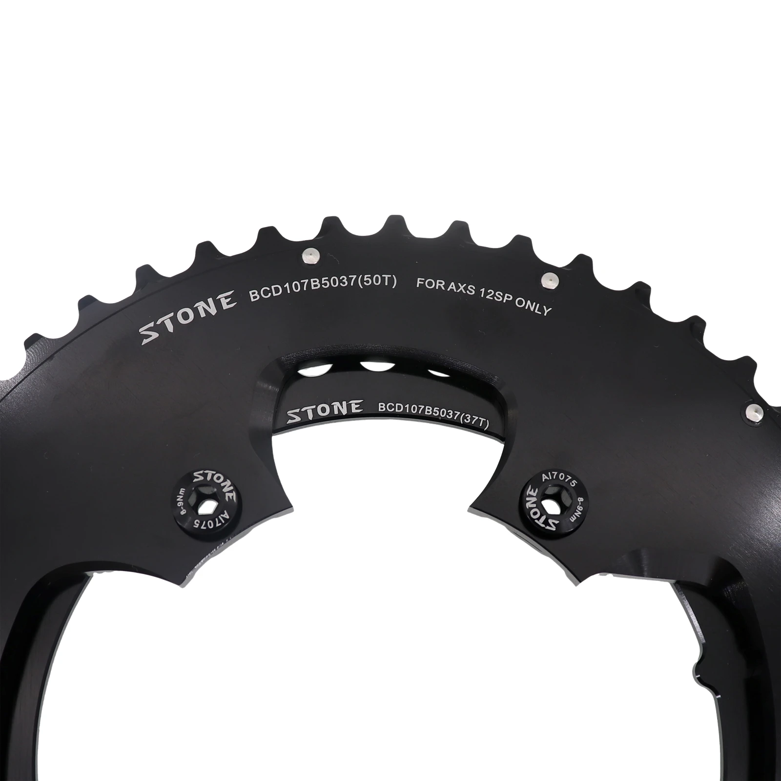 STONE 107BCD Bike Double Chainring Round 2X for Sram FORCE ETAP Flattop ...