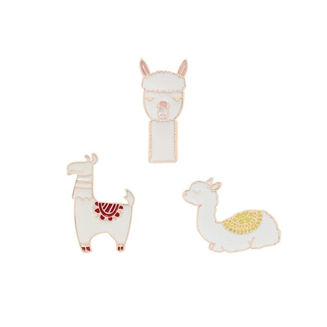 3-4pcs/set Cute Animal Brooch Cartoon Unicorn Cat Dog Monkey Fish ...