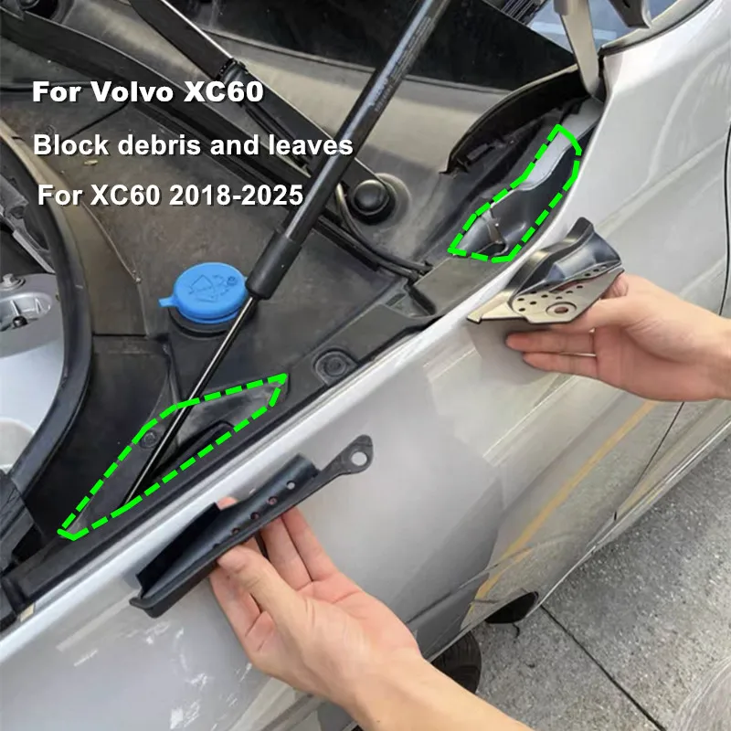 4 Piece Car Front Hood Cabin Rain Gutter Covers For Volvo XC60 2018 ...