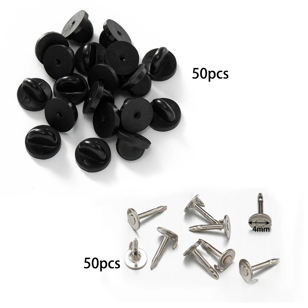 Pin Backs 400 Count Rubber For Lapel Pins, Pin Backings PVC Pin Keepers ...