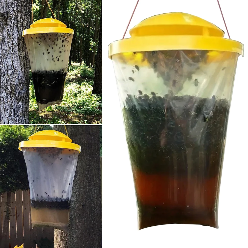 Outdoor-Farm-Fly-Trap-with-Bait-Fly-Trap-Pack-Outdoor-Garden-Hanging ...