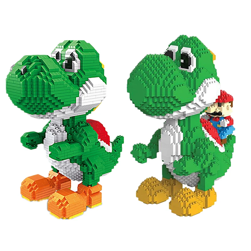 Fun Small Particle Building Blocks Yoshi Assembly Model DIY Educational ...