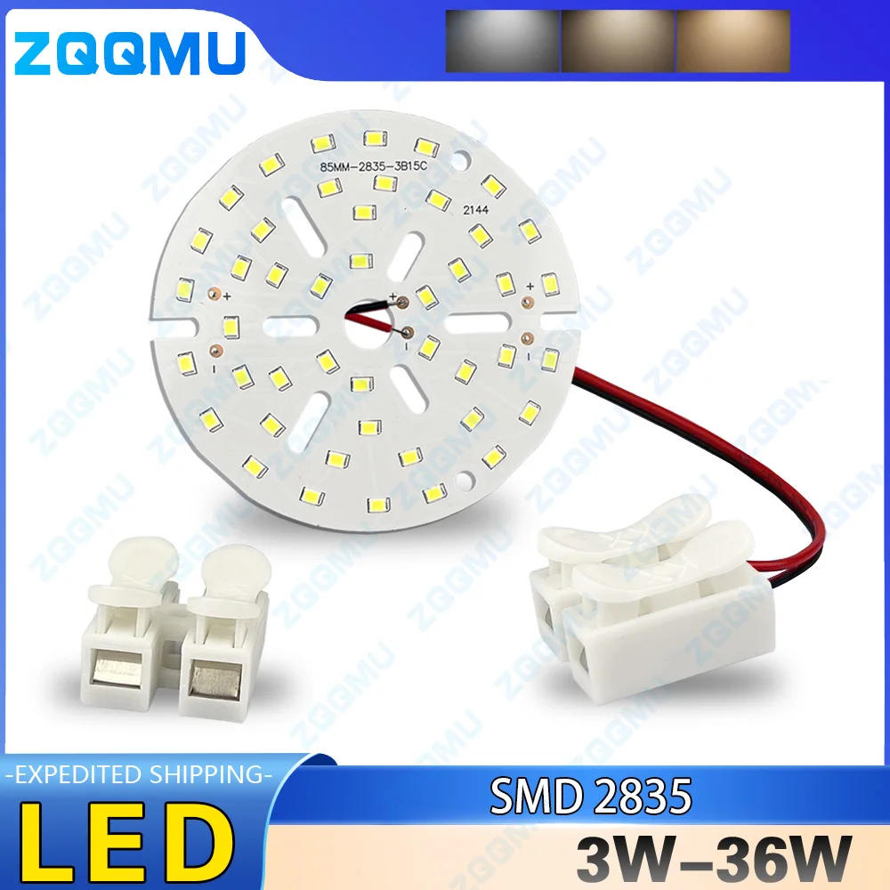 LED 3W 5W 7W 9W 12W 15W 18W 24W 36W SMD 2835 LED PCB Light Source Round ...