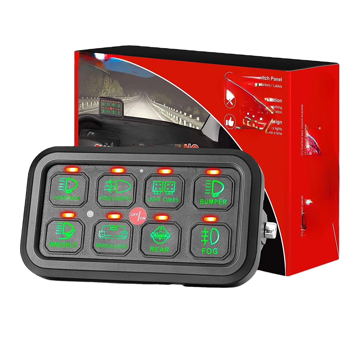 8-Gang-Switch-Panel-Electronic-Relay-System-with-Circuit-Control-Box ...