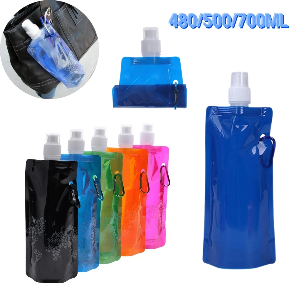 500ML-Soft-Flask-Bottle-Water-Bag-Portable-Ultralight-Foldable-Water ...