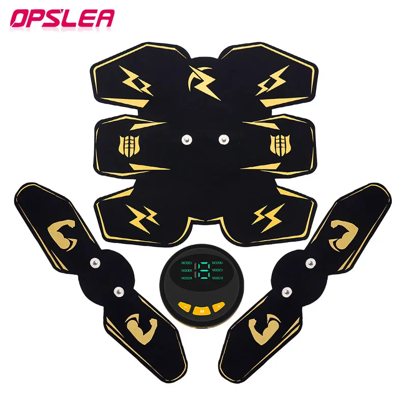 Wireless EMS Muscle Stimulator Fitness Trainer Arm Abdominal ABS ...