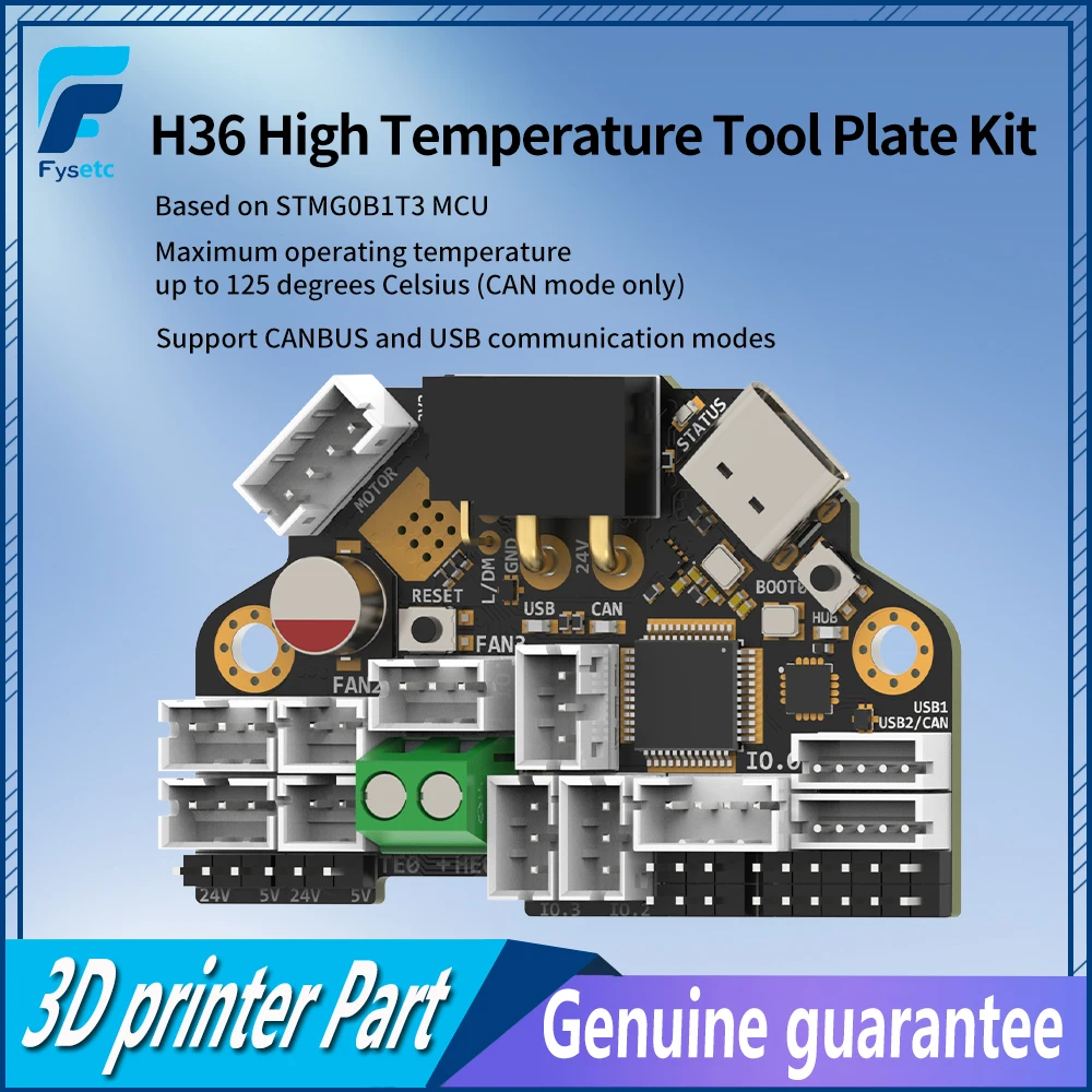 H36 High Temperature 3D Printer Tool Plate Kit Support Klipper Firmware ...