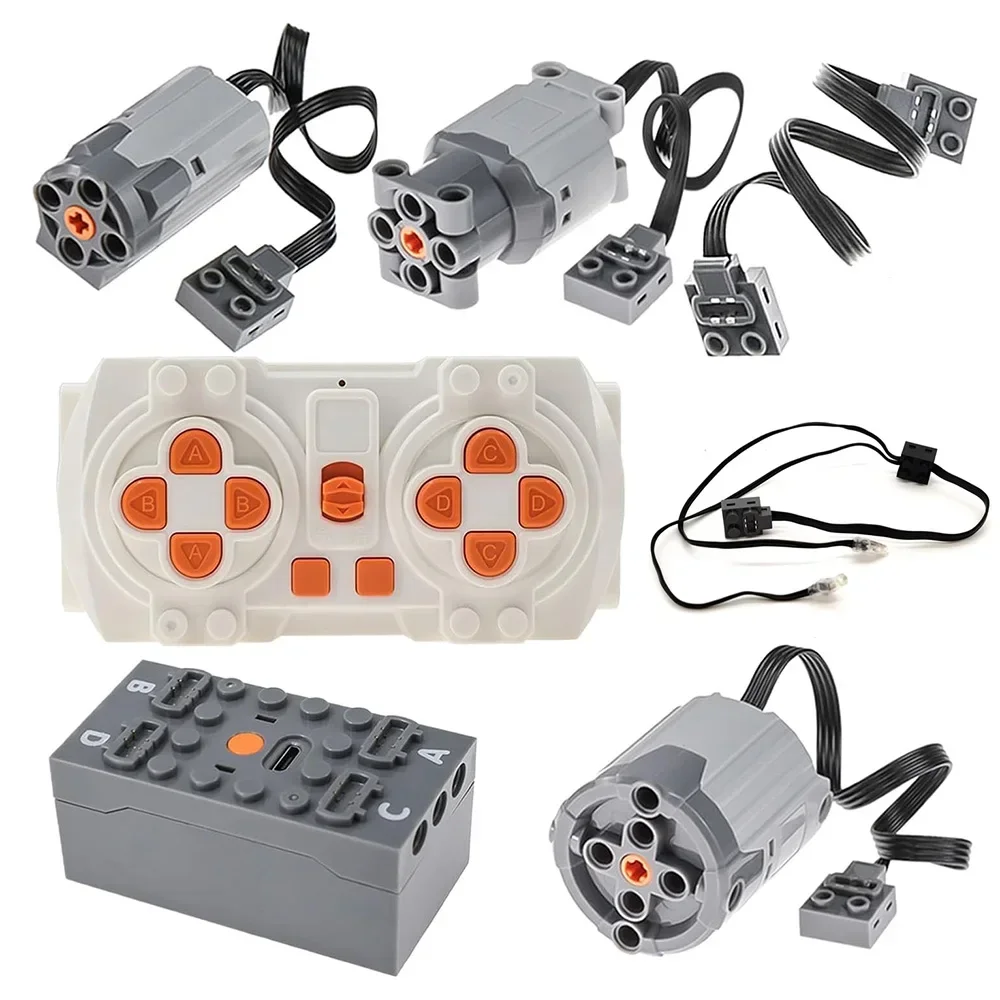M/L/XL Motor High-tech Building Blocks Parts 8-way Remote Control With ...