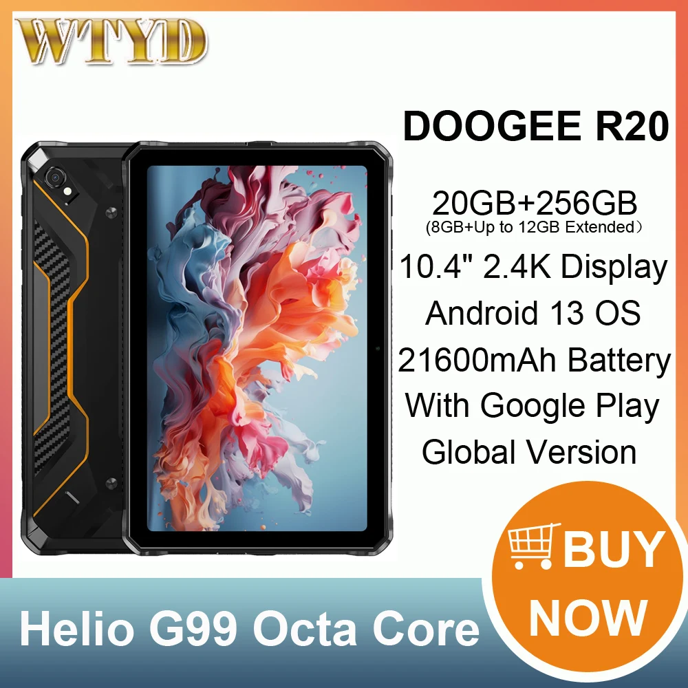 DOOGEE-R20-Rugged-Tablet-PC-8GB-256GB-10-4-inch-2-4K-Display-Android-13 ...