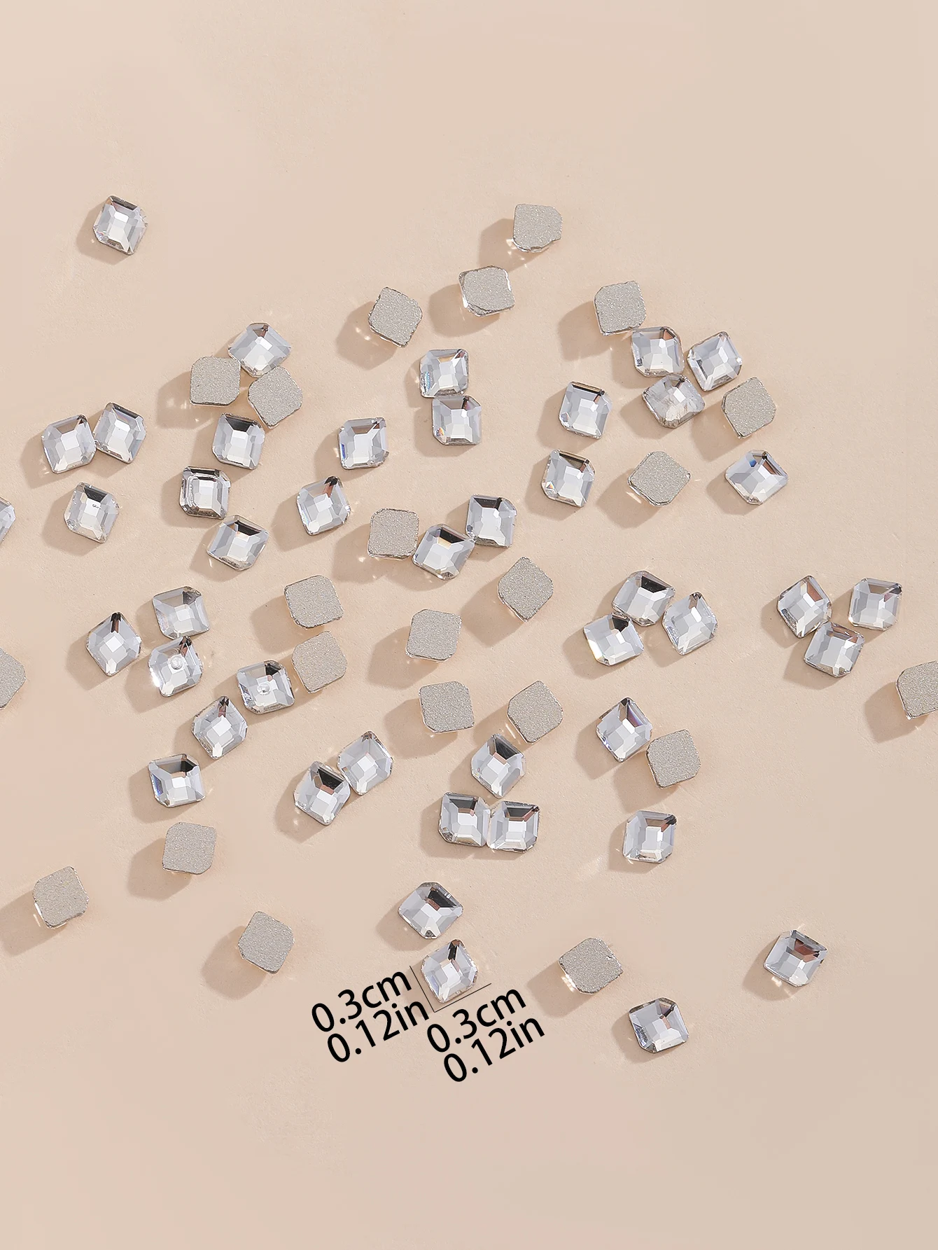 100pcs-White-crooked-square-Diamonds-Used-for-jewelry-making-items-such ...