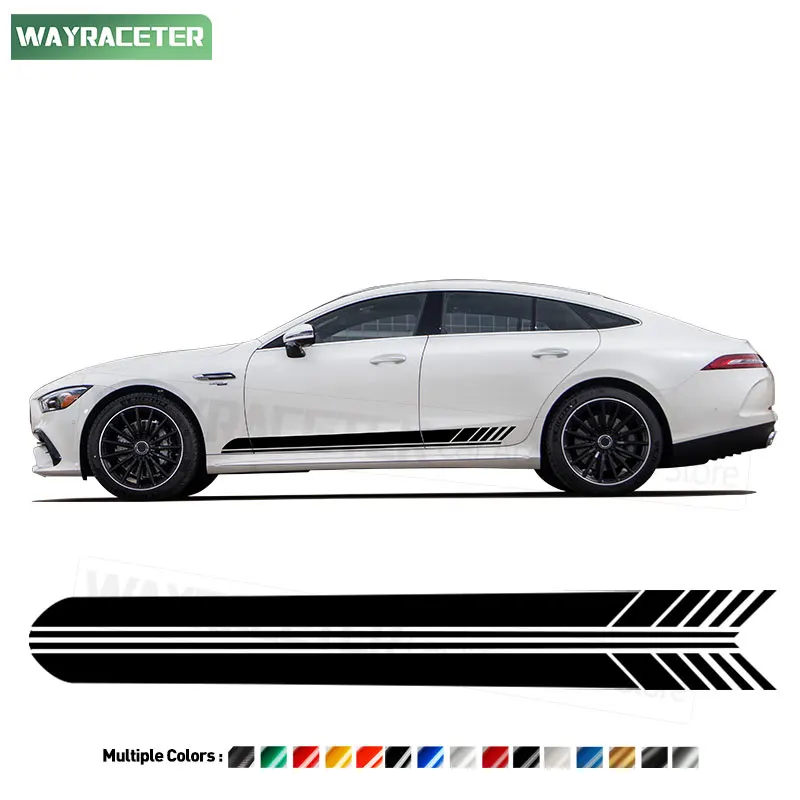 2-Pcs-Edition-1-Door-Side-Stripes-Sticker-For-Mercedes-Benz-AMG-GT-4 ...
