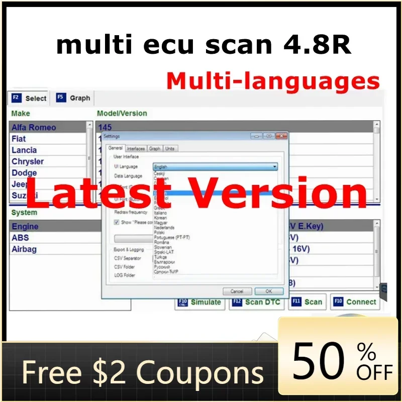 Multi-EcuScan-4-8-Car-Software-for-Fiat-Connector-Auto-Repair-Data-Work ...
