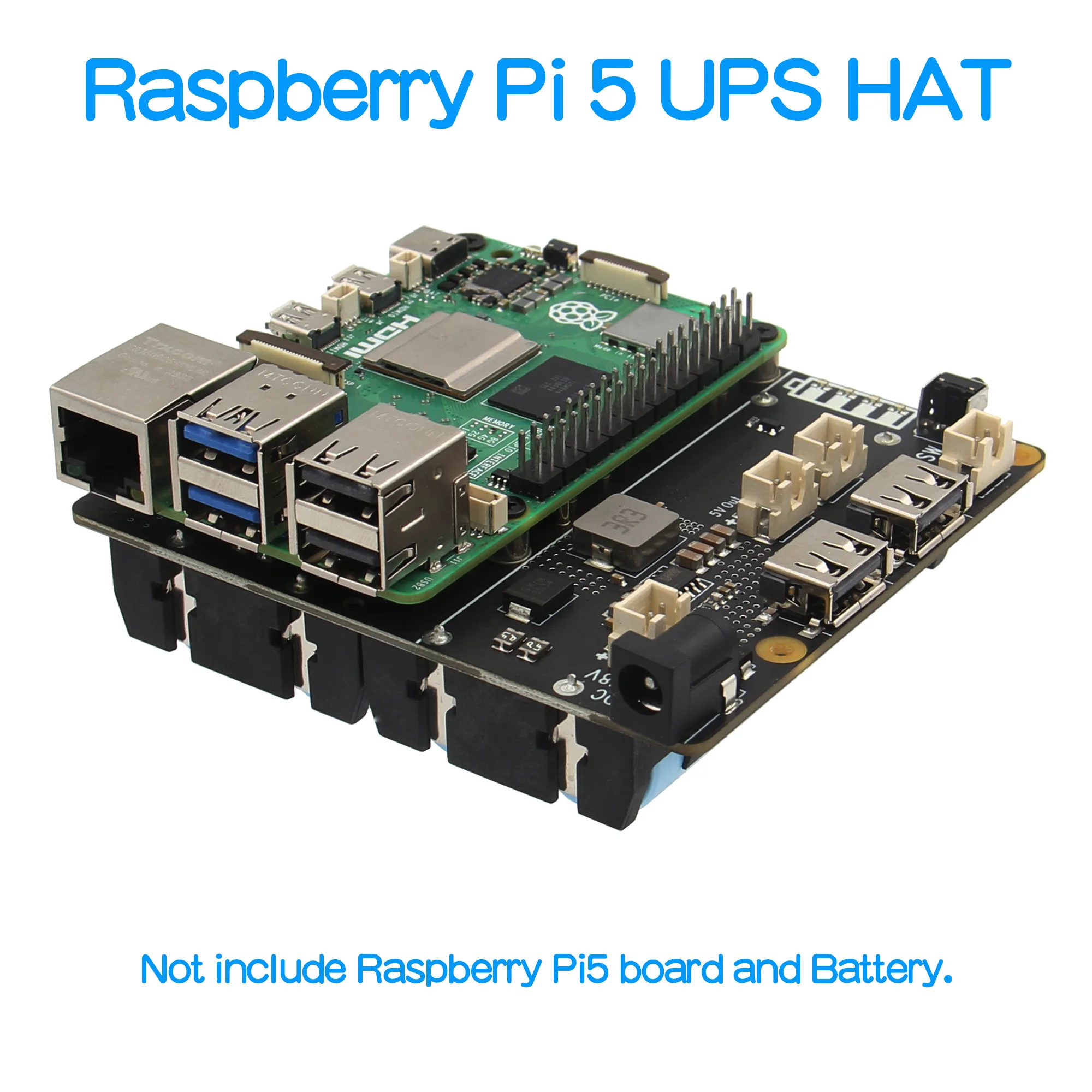 X1202-V1-1-UPS-HAT-Power-Management-board-4-cell-18650-battery-holder ...