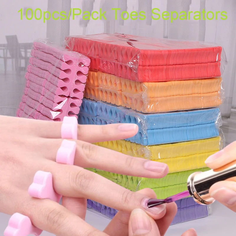 100-50pcs-Nails-toes-Sponge-Separators-Spacer-Pink-blue-yellow-Heart ...