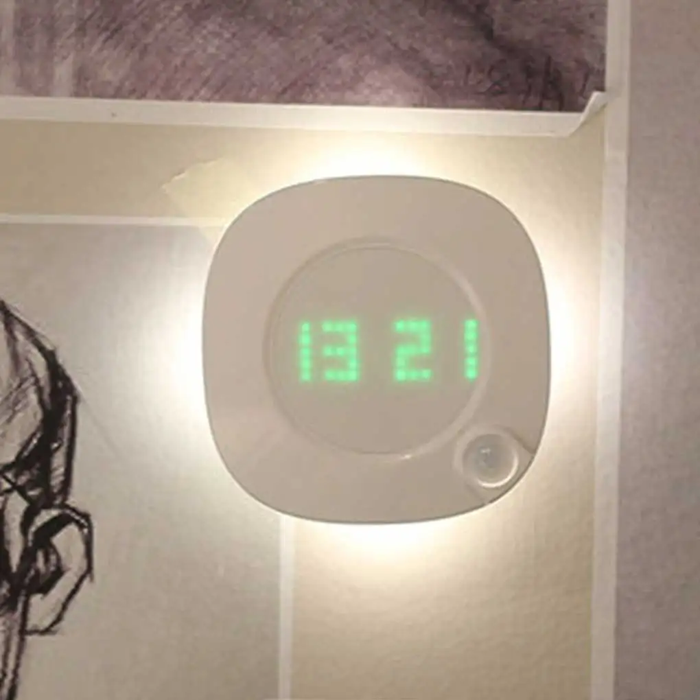 Wall-Clock-Light-Infrared-PIR-Motions-Sensor-Induction-Night-Lamp ...