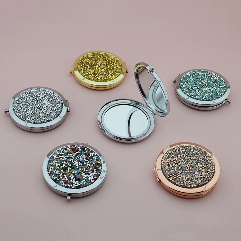 Compact-Mirror-Travel-Exquisite-Makeup-Tools-Round-Portable-Folding ...