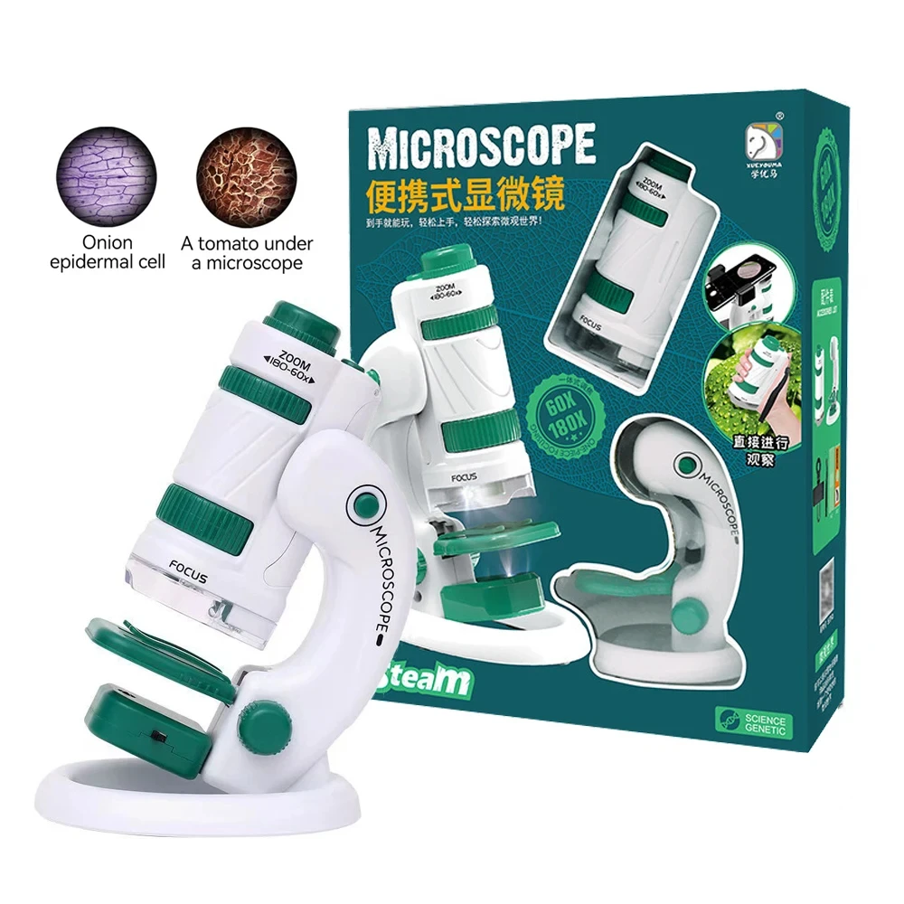 Biological-Science-Microscope-Kit-for-Kids-Microsc-pios-de-laborat-rio ...