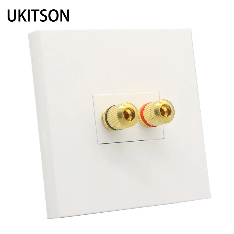Audio-Speaker-Wall-Panel-Terminals-Banana-Plug-White-Color-Sound-Hifi ...