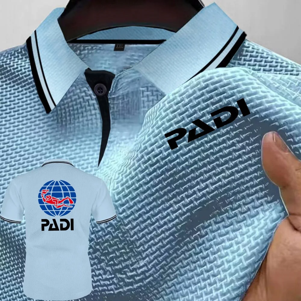 Scuba driver Padi Polo Shirts Summer Ice Silk Cool Slim Fit Mens Tops ...