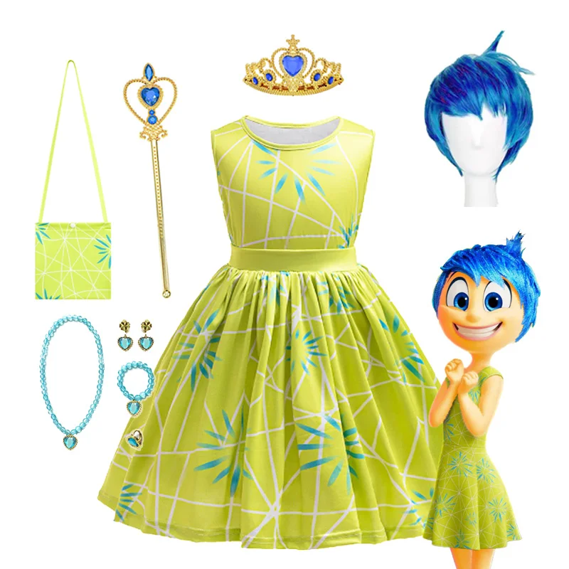 Disfraz-de-Disney-Inside-Out-Joy-para-ni-os-Halloween-Carnaval-cumplea ...