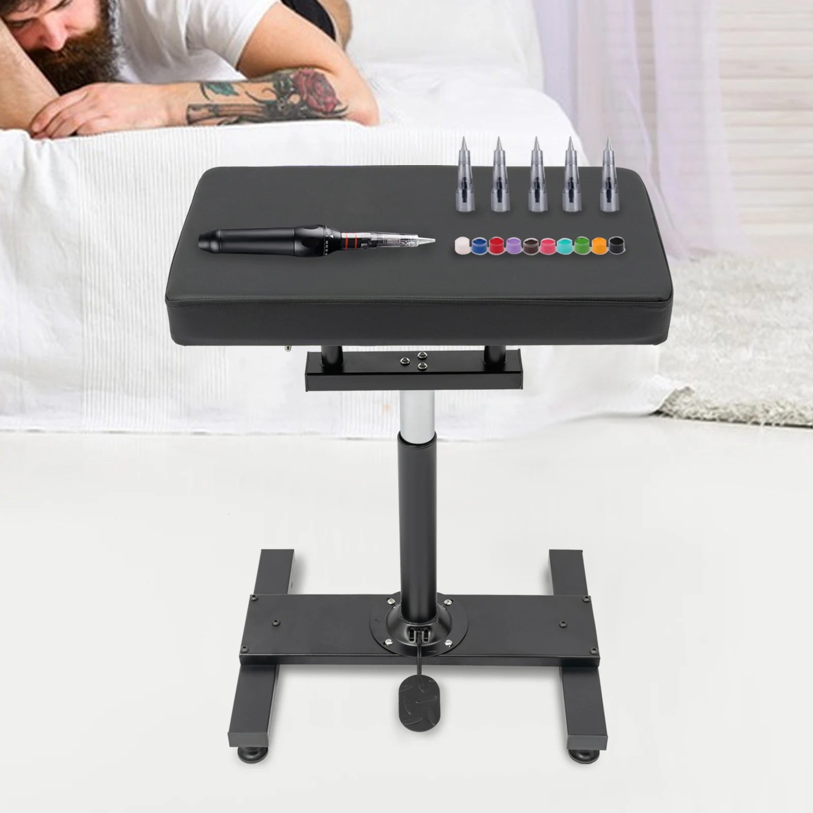 Tattoo Arm Rest Black Armrest Tattoo Station with Soft Sponge Pad ...