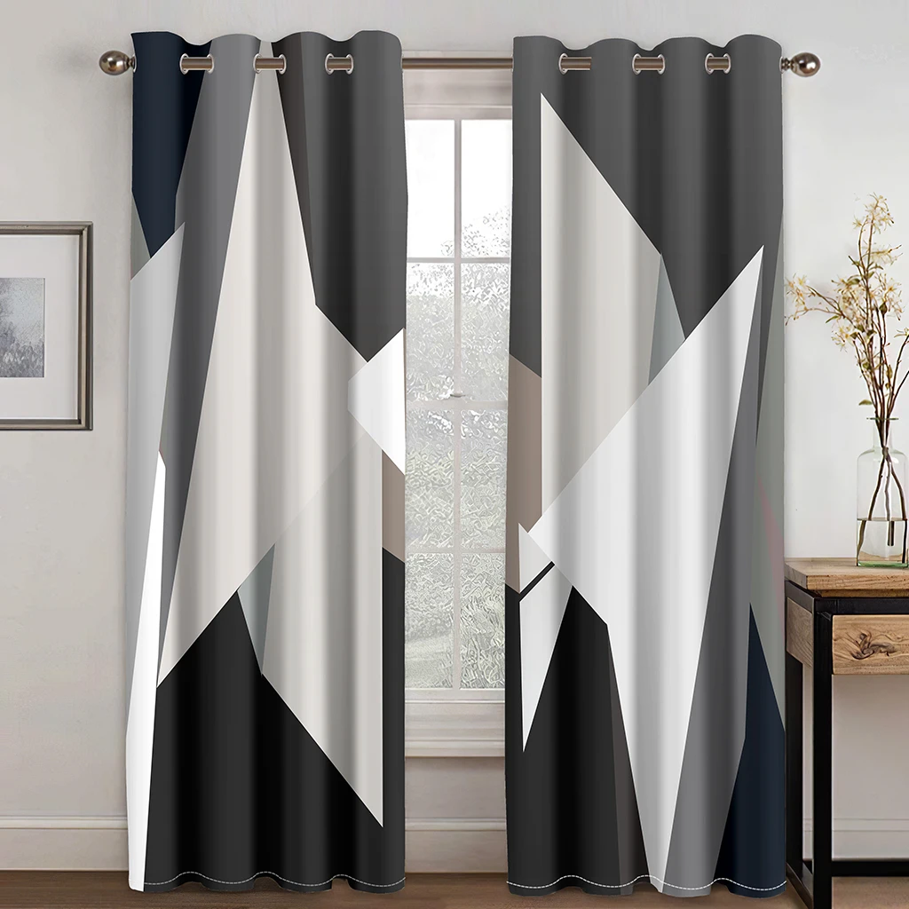 Cortinas-de-moda-moderna-para-sala-de-estar-Parasol-Blanco-y-Negro ...
