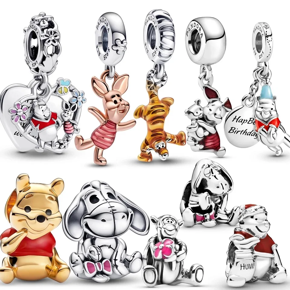 Disney 2022 novo 925 prata esterlina charme contas winnie o pooh ...
