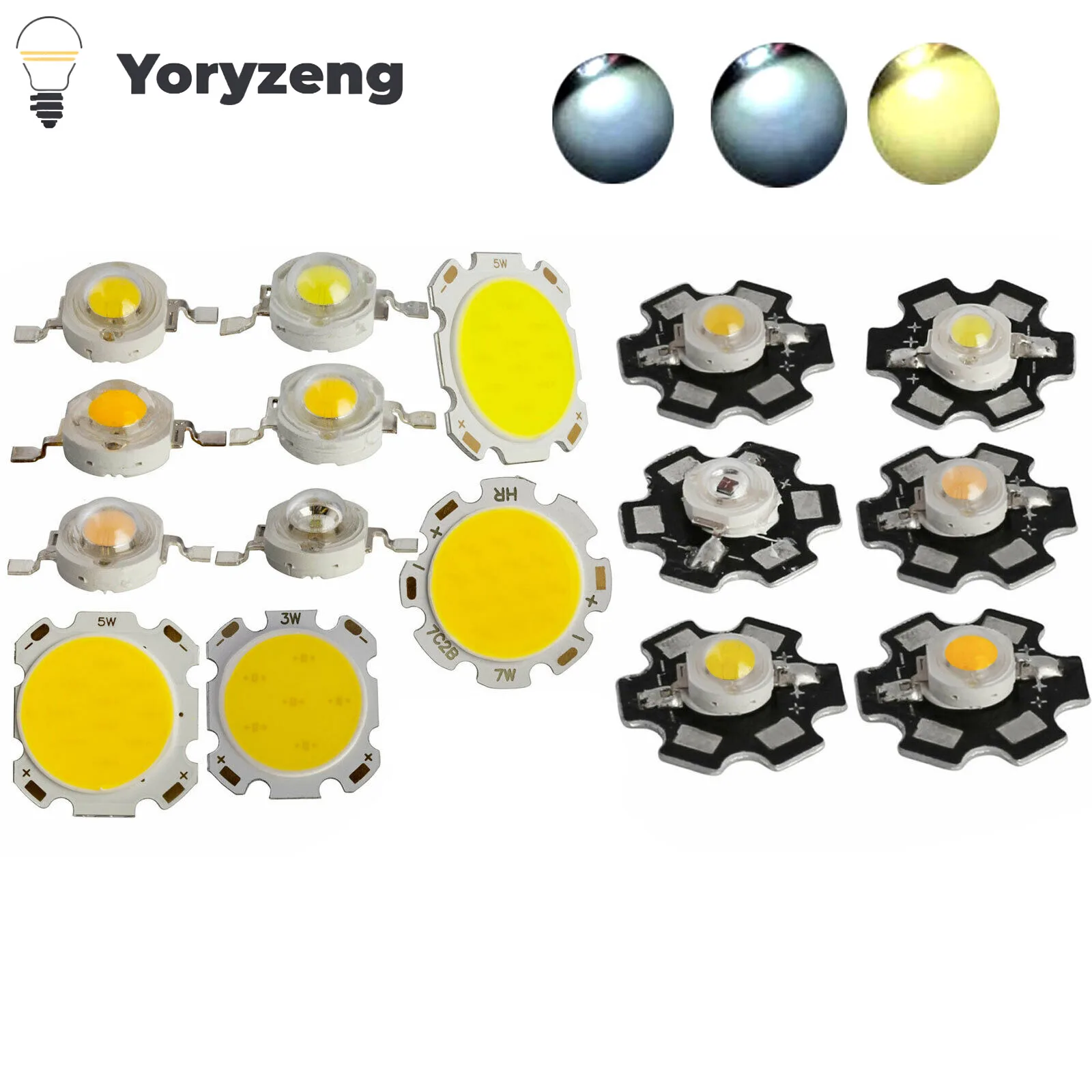 Cold-Warm-White-LED-Chip-Beads-COB-PCB-Board-LED-Bulb-Spotlight-DIY ...