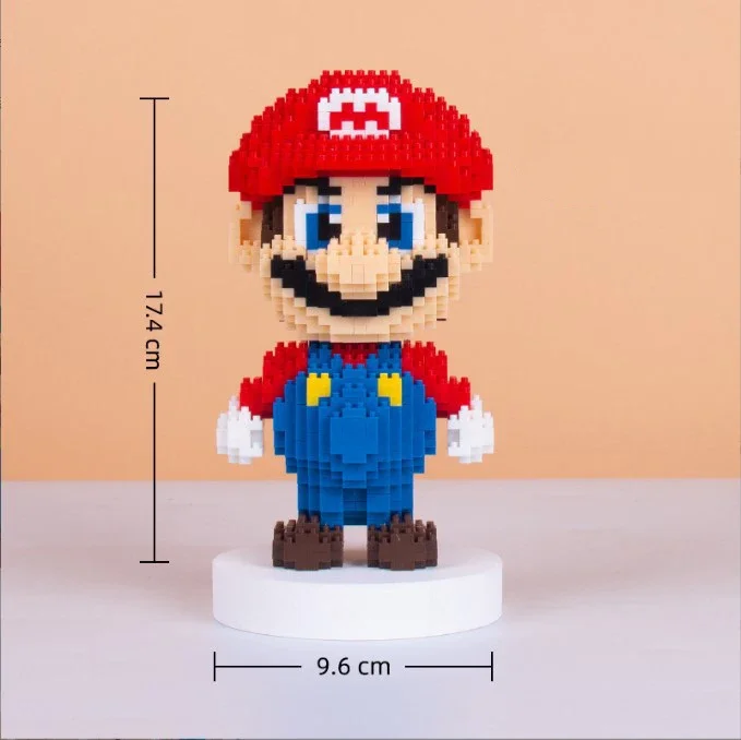 Figuras de Super Mario, microbloques de construcción, esqueleto de ...