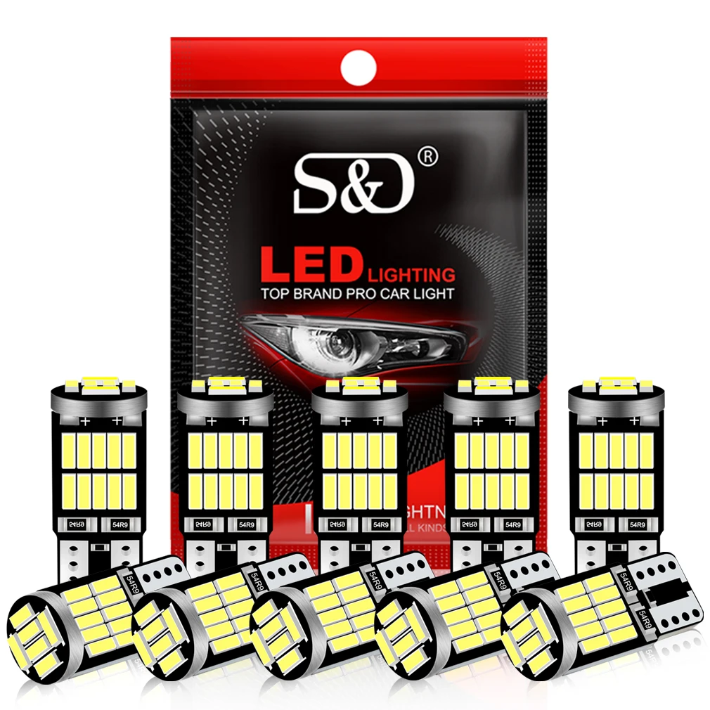 10pcs-Canbus-W5W-LED-T10-194-501-Led-Bulb-Car-Interior-Light-26-SMD ...