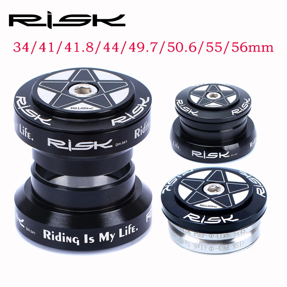 Risk Mtb Bike Headset Integrated 1 1/8 Steering Column 34 41 41.8 44 49 ...