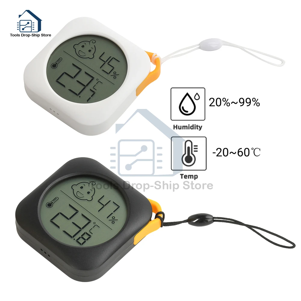Mini Indoor Thermometer LCD Digital Temperature Meter Humidity Meter ...