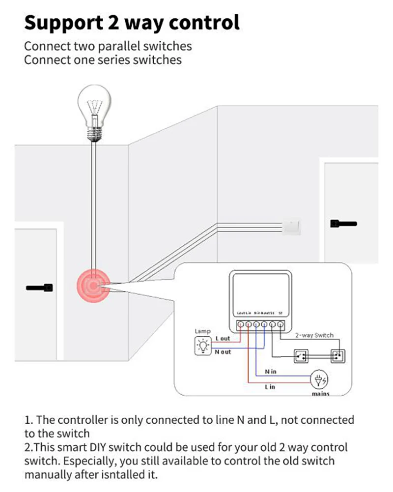 Athom Smart Home preflashed TASMOTA Mini Relay Switch 3 Way 16A : Gearbest