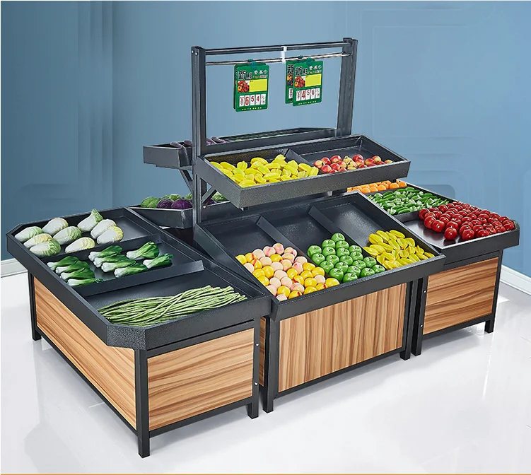 Supermarket-fruit-shelf-vegetable-display-shelf-island-cabinet-fresh ...