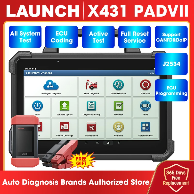 Launch X431 Pad 7 Vii Pad7 Padvii Car Diagnostic Tools J2534 Smartlink Automotive Scanner Auto ...