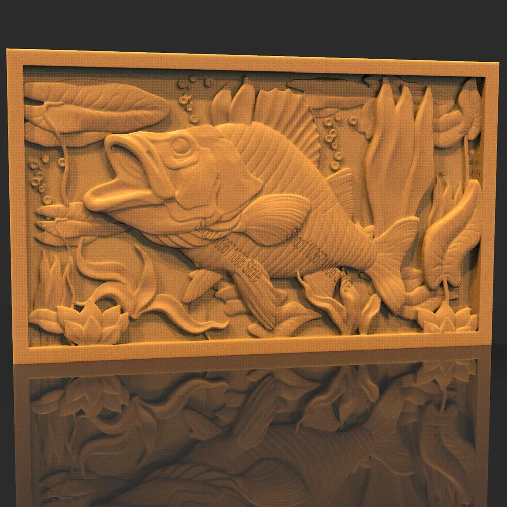STL-3D-Model-Fish-2-for-CNC-Router-Aspire-Artcam-3D-Printer-Engraver ...