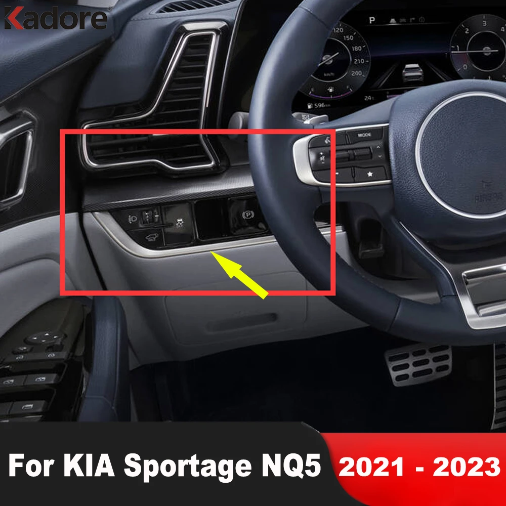 Car Head Light Lamp Switch Button Panel Cover Trim For Kia Sportage Nq5 2021 2022 2023 Wood ...