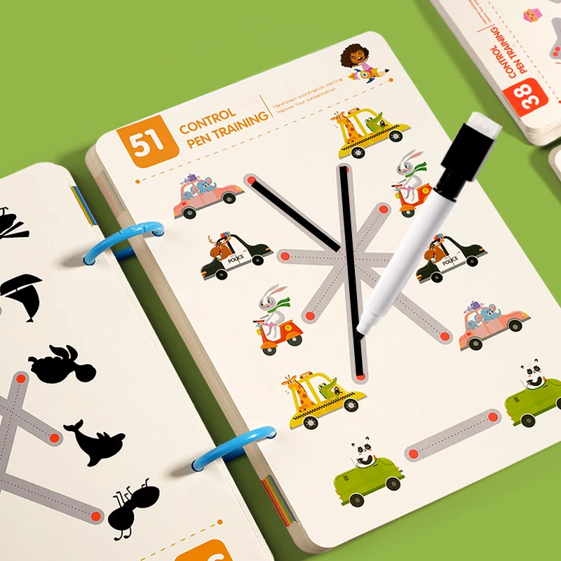 Montessori Writing Control Training Book Reusable Magical Tracing ...