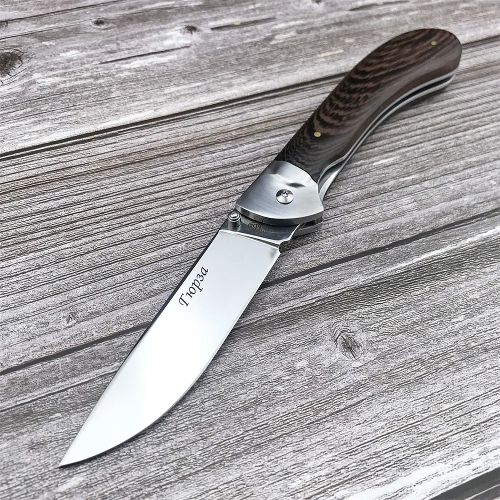 Estilos-russos-Folding-Pocket-Knife-440C-L-mina-Cabo-de-madeira-EDC ...