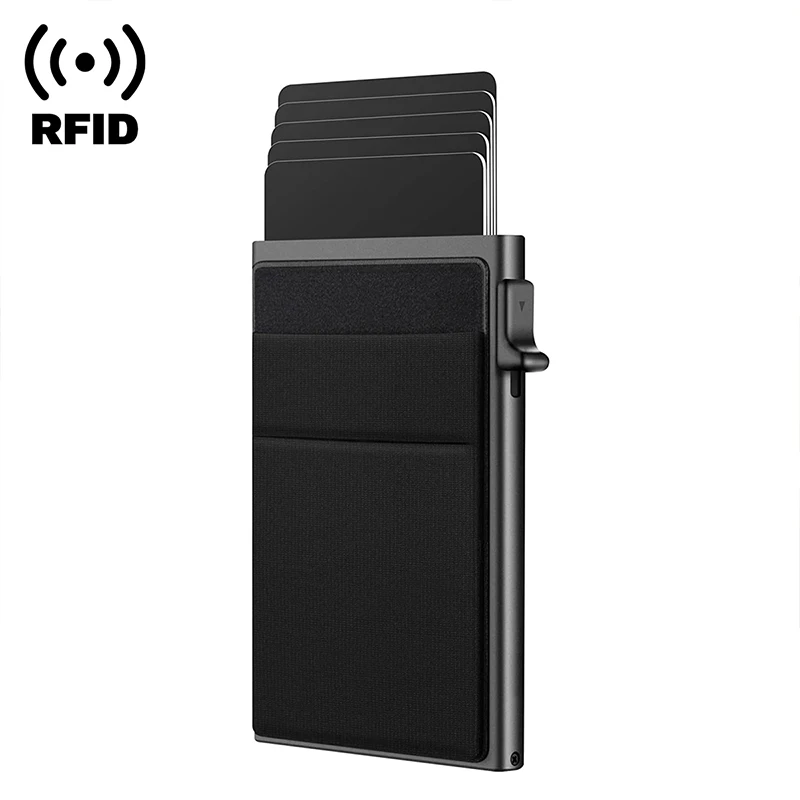 Tarjetero inteligente Rfid para hombre y mujer, billetera delgada de ...