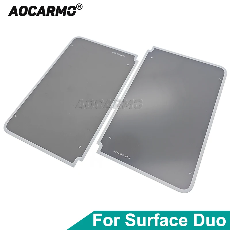 Aocarmo For Microsoft Surface Duo Back Cover Glass Left And Right ...