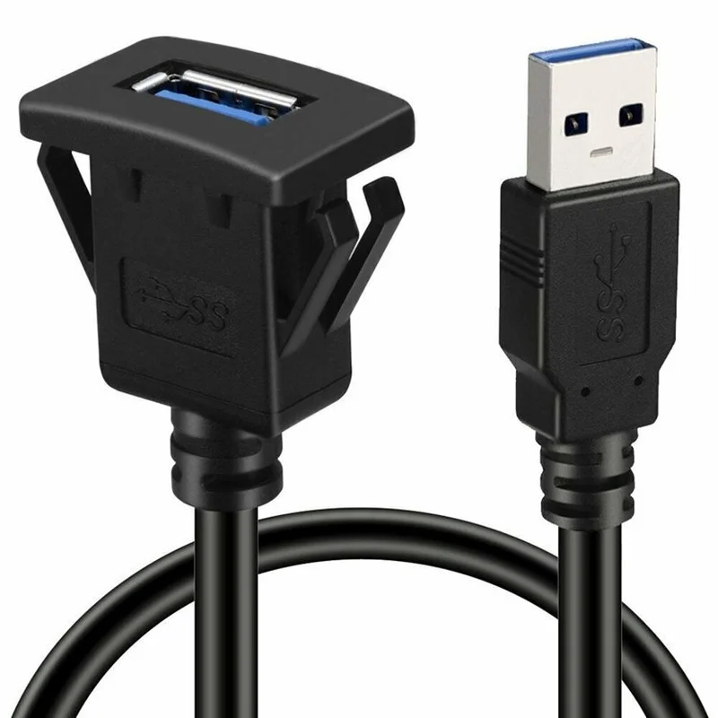 USB-3-0-Panel-Flush-Mount-Extension-Cable-with-Buckle-for-Car-Truck ...