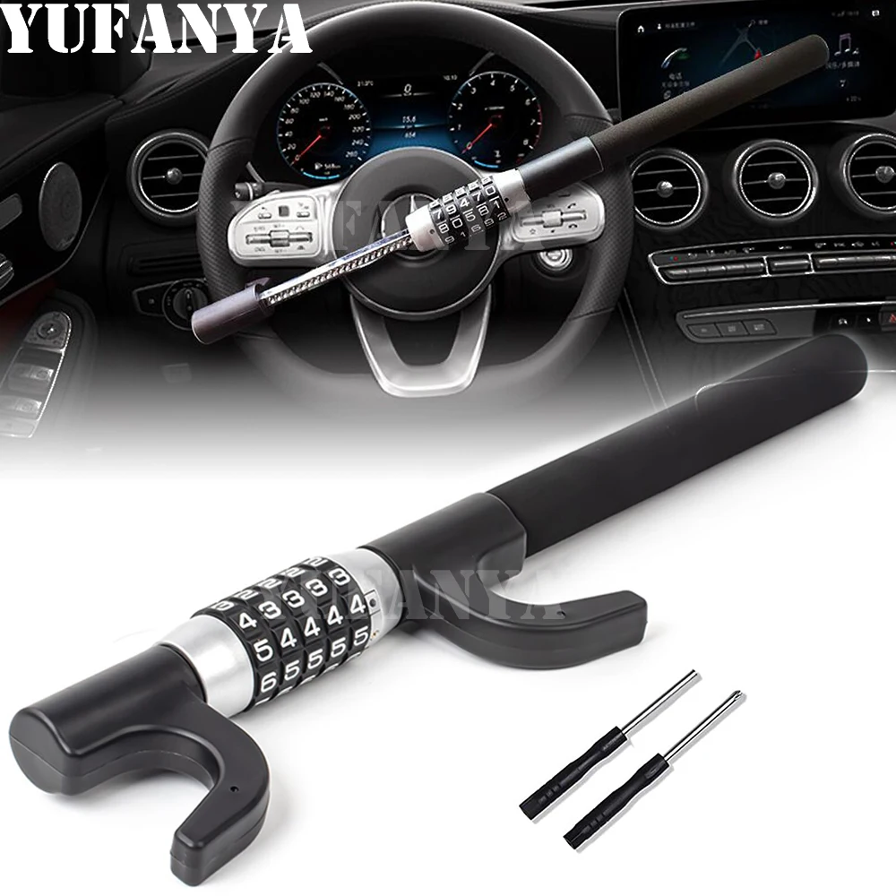 Car-Steering-Wheel-Lock-Heavy-Locking-Devices-Duty-Anti-theft-Car-Van ...