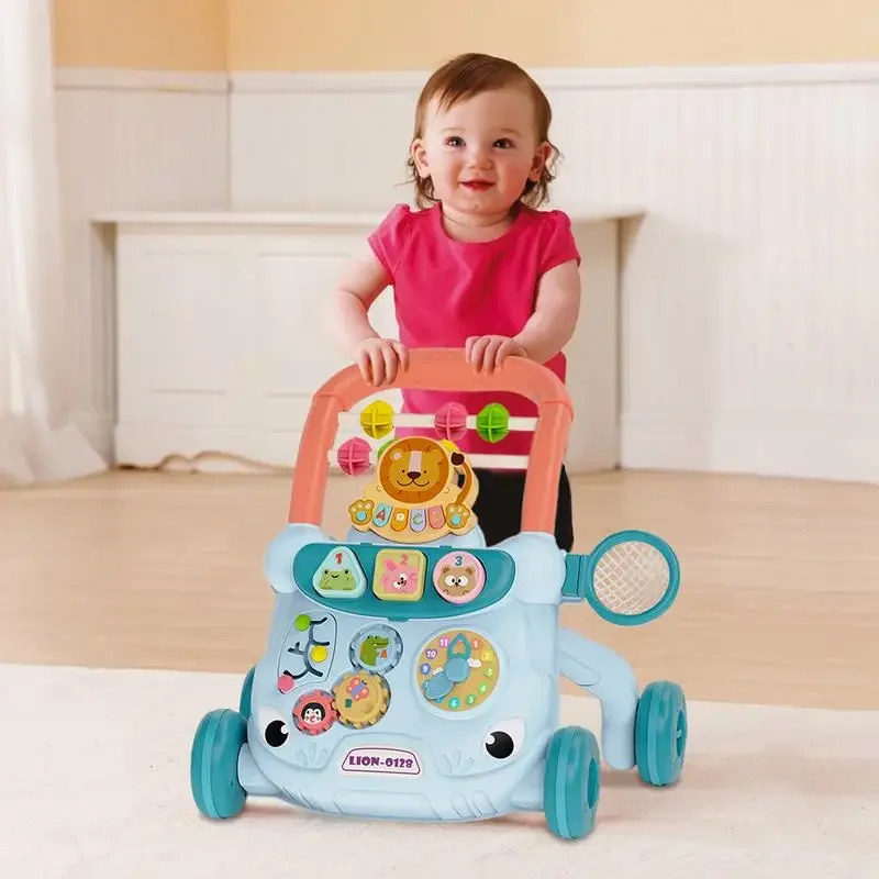 Baby Walker Multifunction Infant Stand-to-Sit Toddler Four Wheels ...