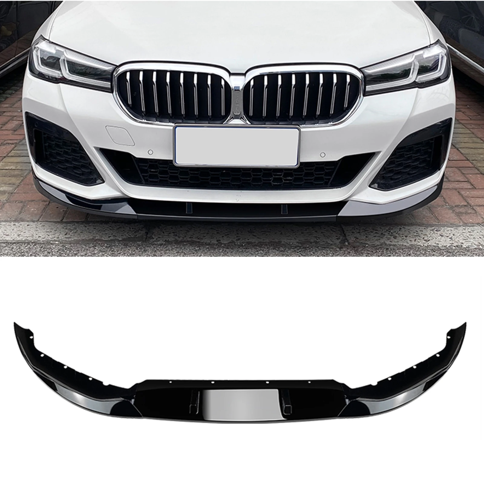 Front-Bumper-Spoiler-Lip-For-BMW-5-Series-G30-M-Sport-LCI-540i-525i ...